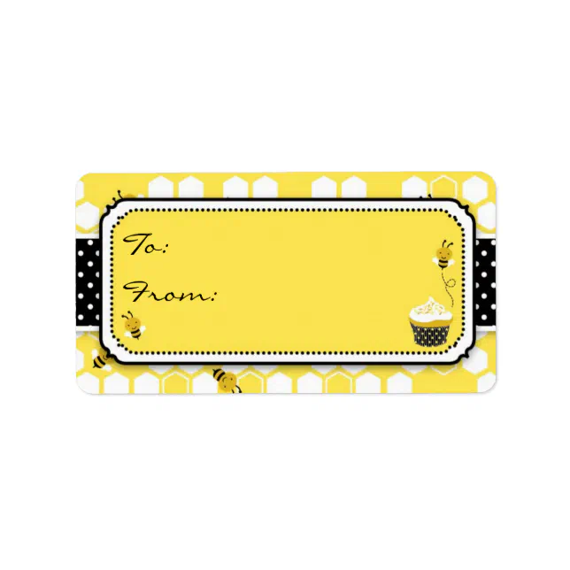 Bumble Bee Gift Label M | Zazzle