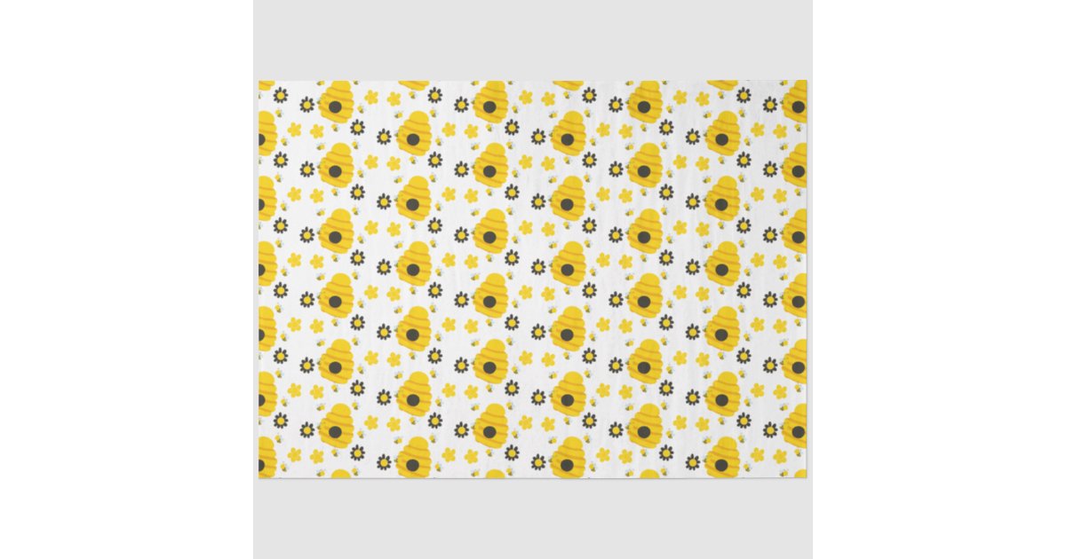 Bumble Bee Hive Pattern Tissue Paper | Zazzle