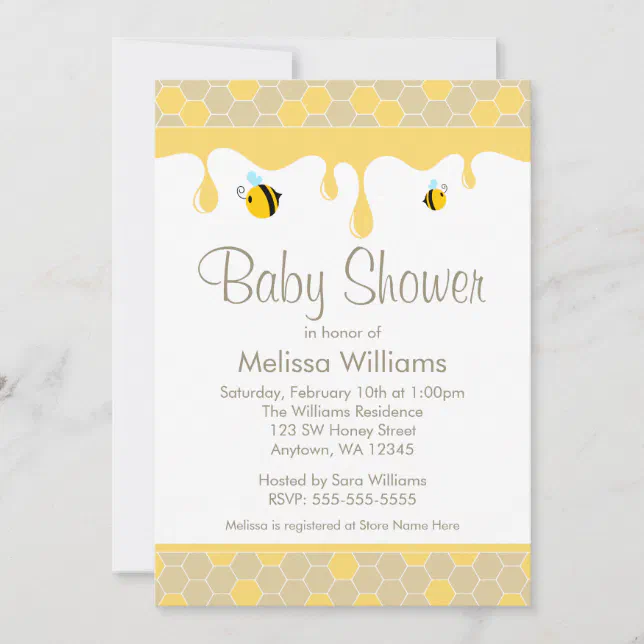 Bumble Bee Honey Baby Shower Invitations | Zazzle