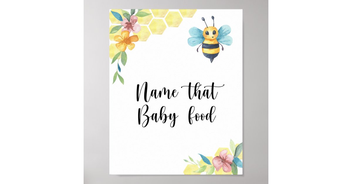 Bumble bee - name that baby food poster | Zazzle