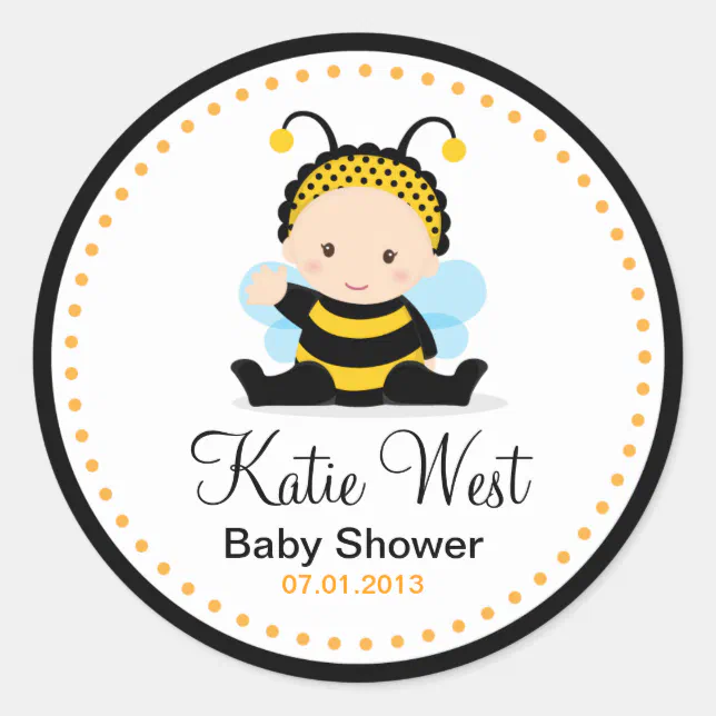Bumble Bee Party Circle Stickers | Zazzle