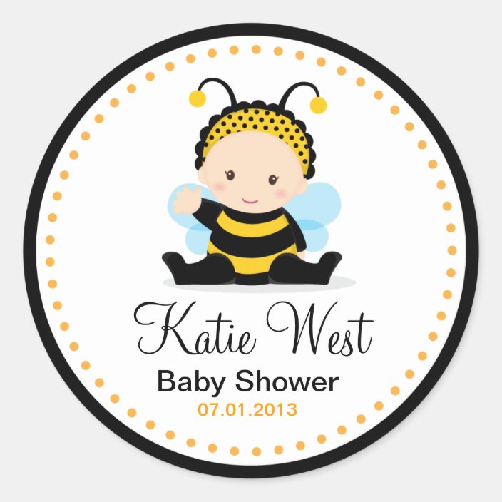 Bumble Bee Party Circle Stickers | Zazzle