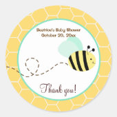 Bumble Bee Round Favor Sticker | Zazzle