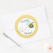 Bumble Bee Round Favor Sticker | Zazzle