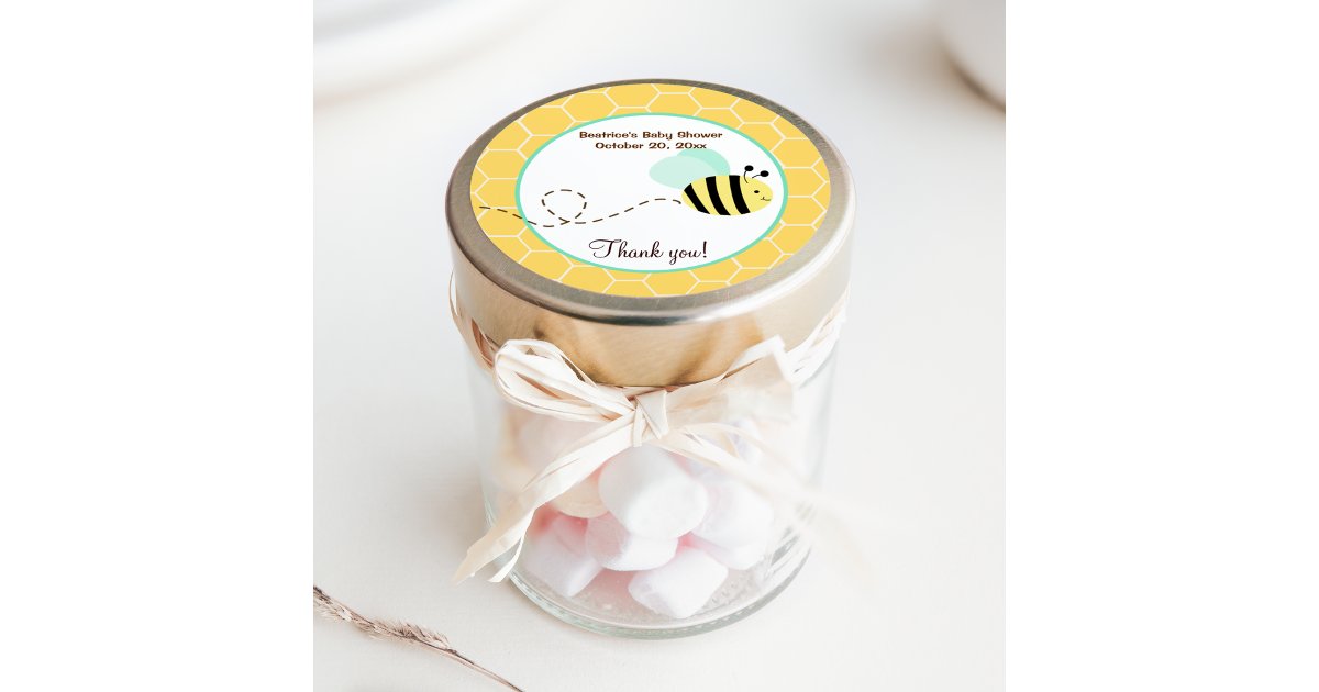Bumble Bee Round Favor Sticker | Zazzle