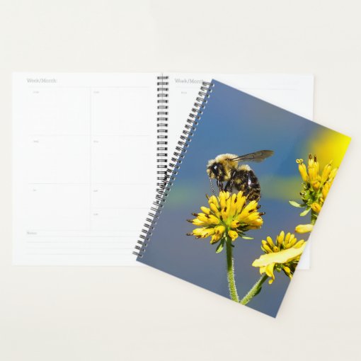 Bumble Bee Spiral Weekly/Monthly Planner | Zazzle