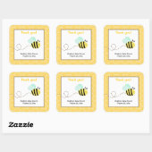 Bumble Bee Square Favor Stickers | Zazzle