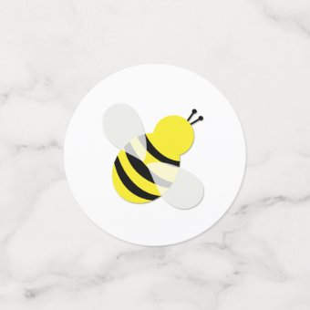 Bumble Bee Striped Polka Dots Baby Shower Confetti | Zazzle