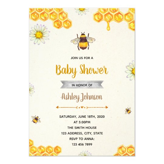 Bumble bee theme party invitation | Zazzle.com