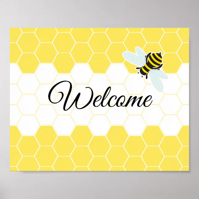 Bumble Bee Welcome Door Sign | Zazzle