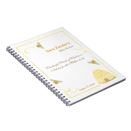 Bumble Bee | Words of Advice Baby Shower Notepad Notebook | Zazzle