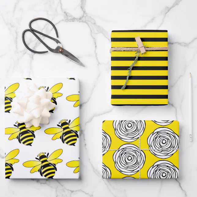 Bumble Bee Wrapping Paper Sheets | Zazzle