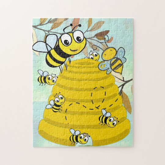 Bumble Bees and Hive Photo Puzzle | Zazzle.com