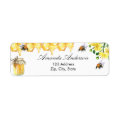 Bumble bees honey floral return address label | Zazzle