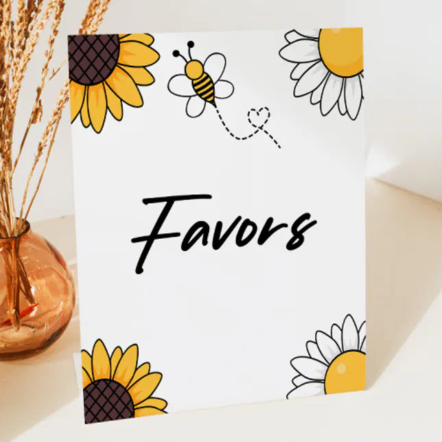 Bumble Honey Bee Favors Table Party Sign | Zazzle