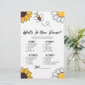 Bumble Honey Bee What's In Purse Baby Shower Game Stationery | Zazzle