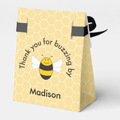 Bumblebee baby shower birthday favor box | Zazzle