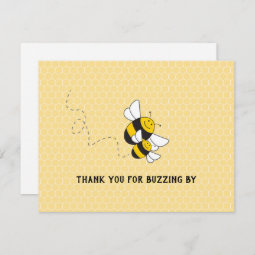 Bumblebee birthday thank you note | Zazzle