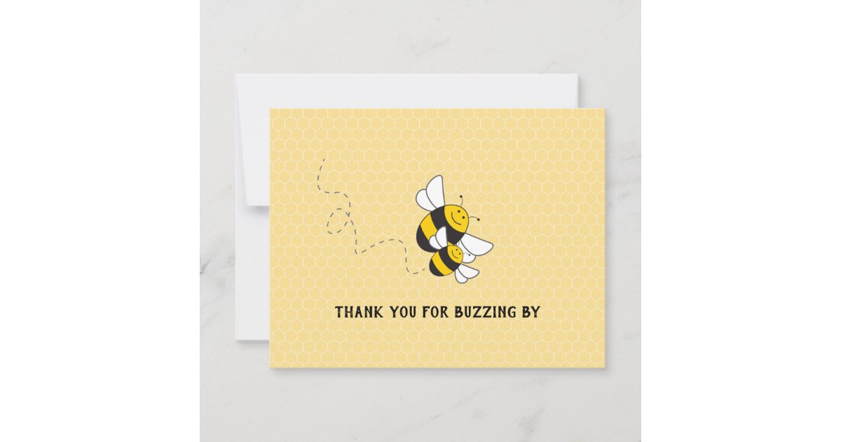 Bumblebee birthday thank you note | Zazzle