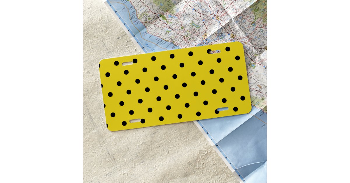 Bumblebee Black Spots Yellow Bumble Bee Animal License Plate | Zazzle