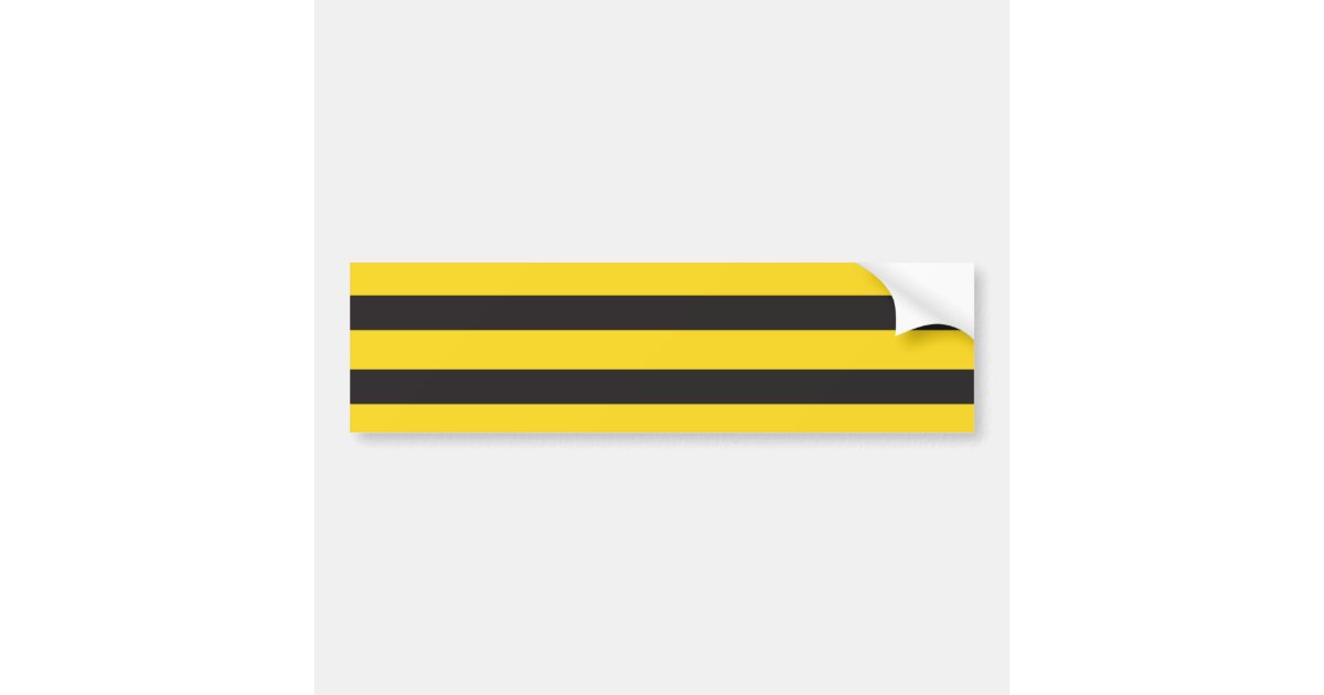 Bumblebee Black Yellow Horizontal Lines Bumble Bee Bumper Sticker | Zazzle