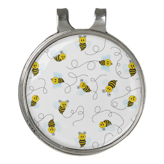 Bumblebee Flying Yellow Black Bumble Bee Golf Hat Clip | Zazzle