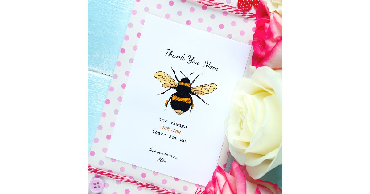 Bumblebee Pun Mother's Day Card | Zazzle