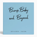 Bump, Baby and Beyond | Blue Baby Memories Journal 3 Ring Binder | Zazzle
