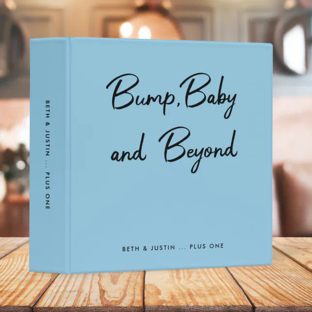 Bump, Baby and Beyond | Blue Baby Memories Journal 3 Ring Binder | Zazzle