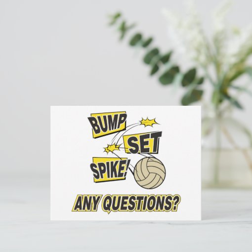 Bump Set Spike Volleyball Gift Postcard | Zazzle