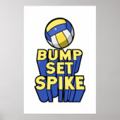 Bump Set Spike Volleyball Poster | Zazzle