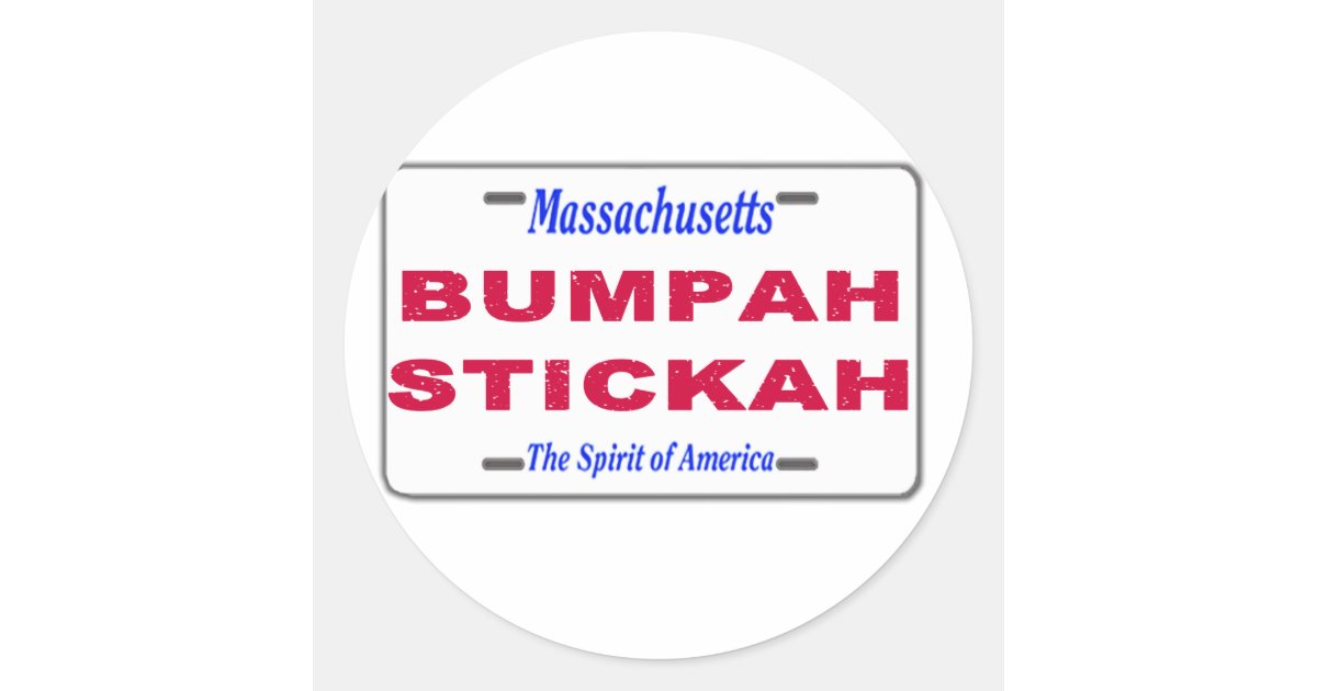 Bumpah Stickah Classic Round Sticker | Zazzle