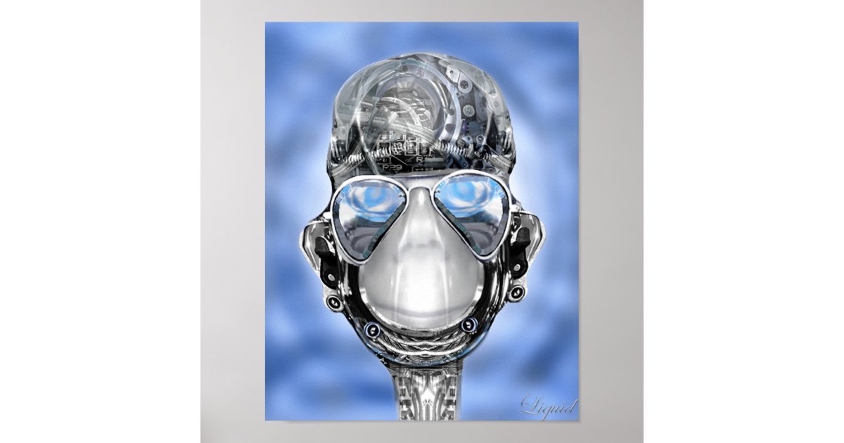Bumper Cyborg Robot Print | Zazzle
