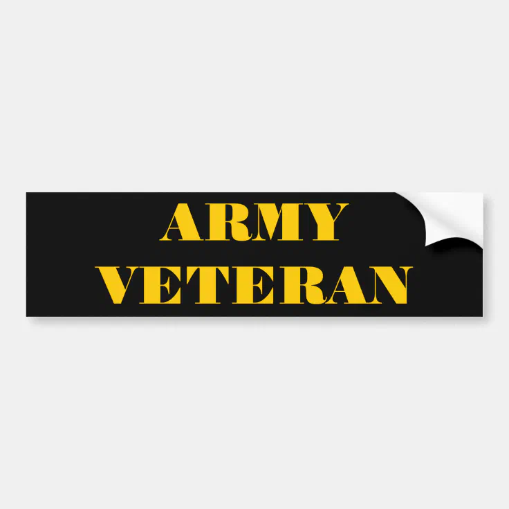Bumper Sticker Army Veteran | Zazzle