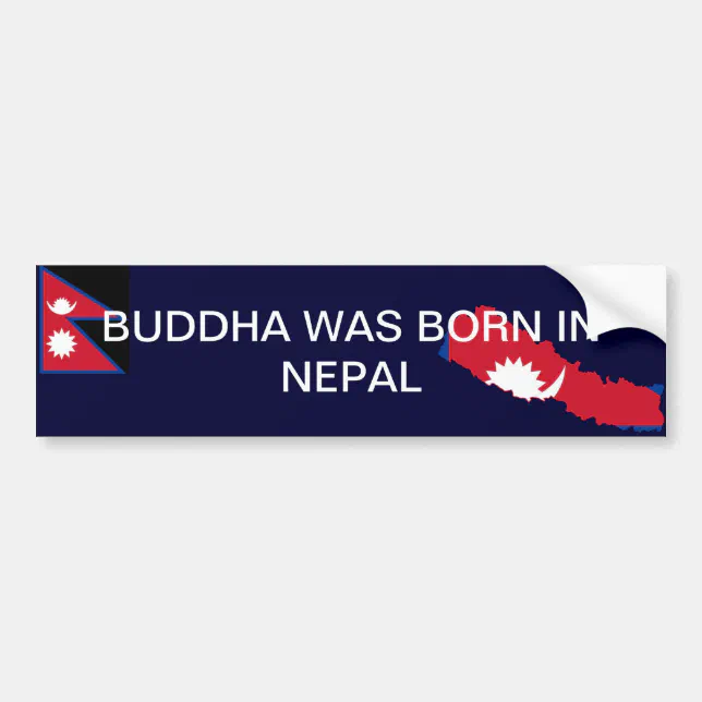 Bumper Sticker Buddha was bon in Nepal | Zazzle