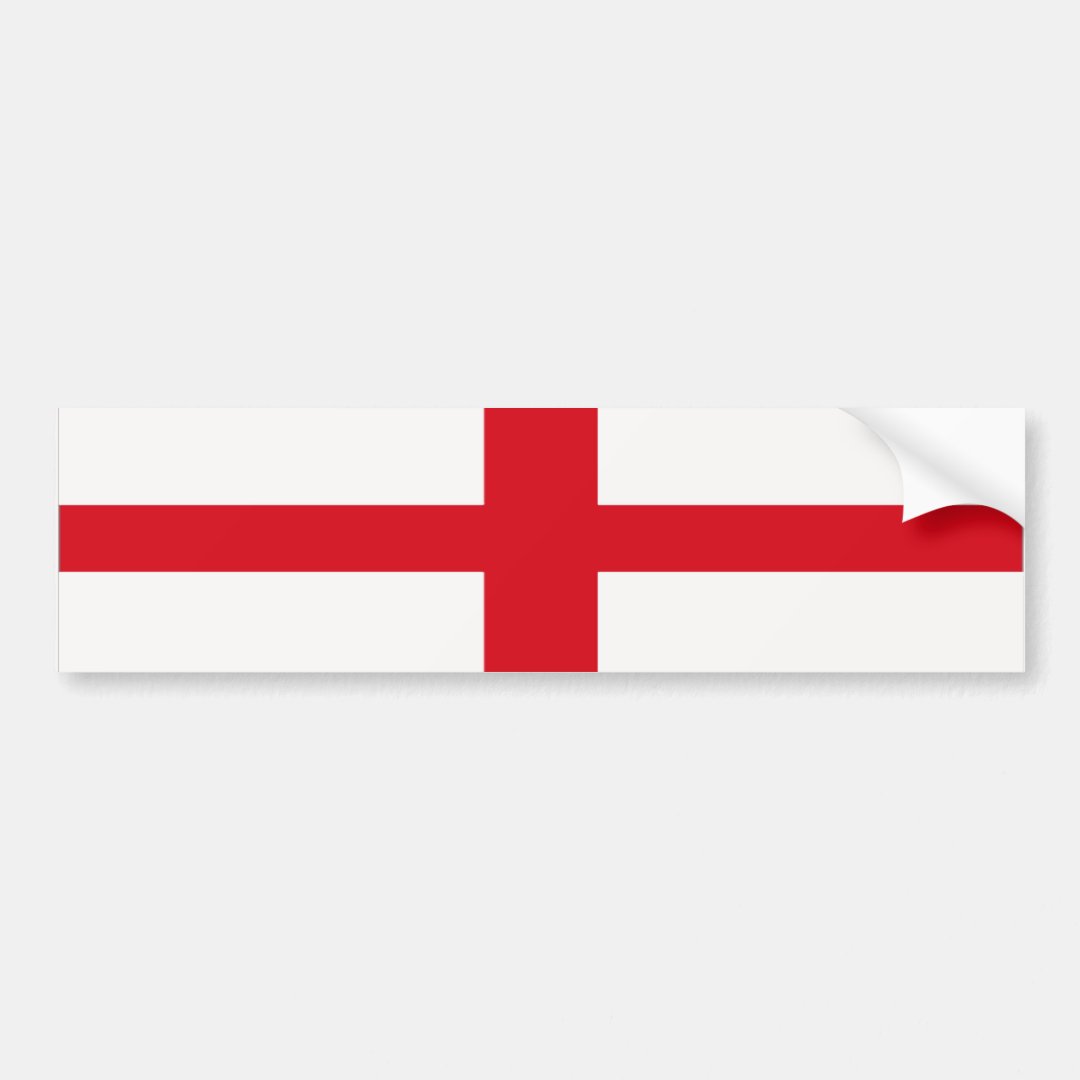 Bumper Sticker England St. George Cross Flag | Zazzle