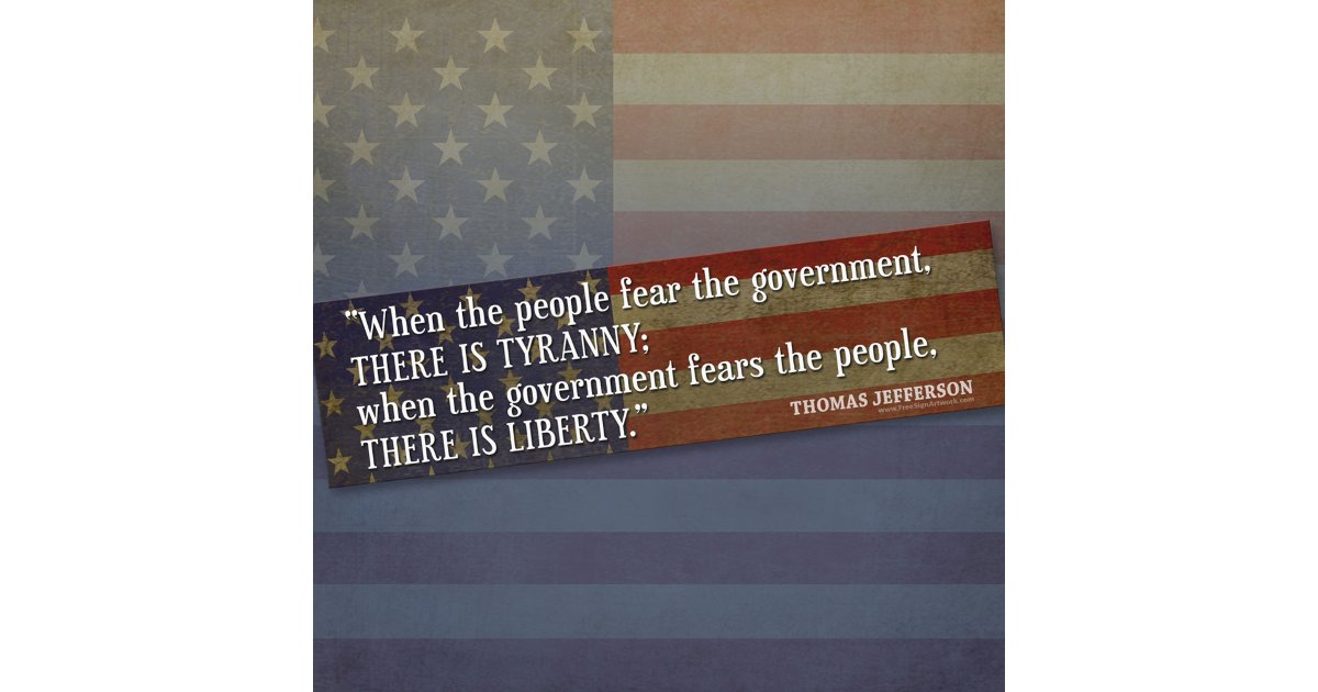 Bumper Sticker - Founding Father Quote | Zazzle