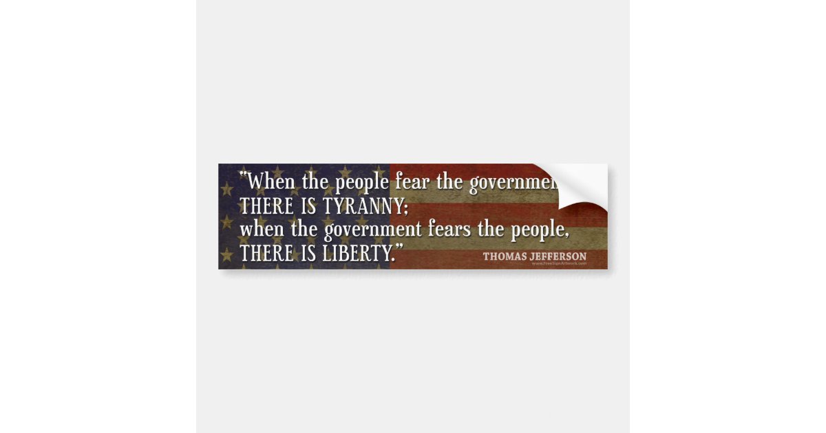 Bumper Sticker - Founding Father Quote | Zazzle