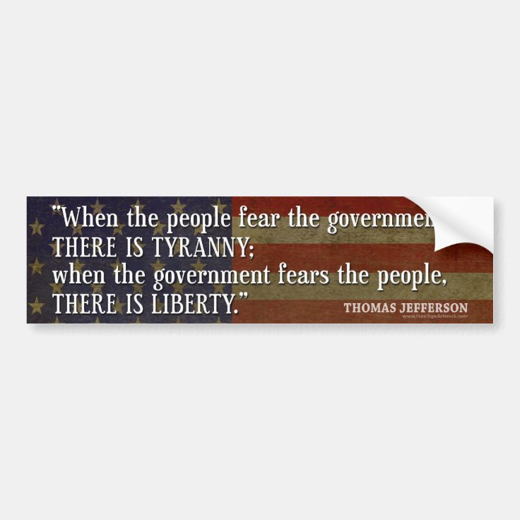 Bumper Sticker - Founding Father Quote | Zazzle
