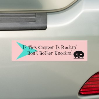 Bumper Sticker Fun Vintage Camper TT Humor | Zazzle