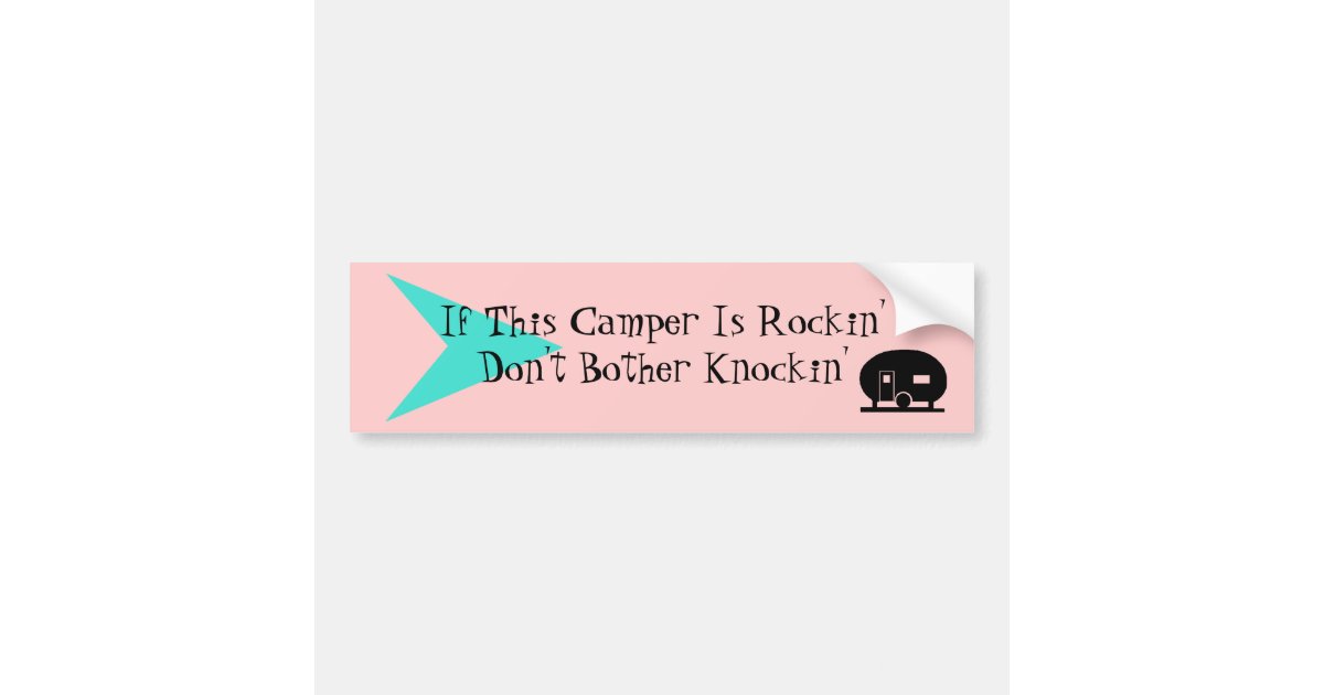 Bumper Sticker Fun Vintage Camper TT Humor | Zazzle
