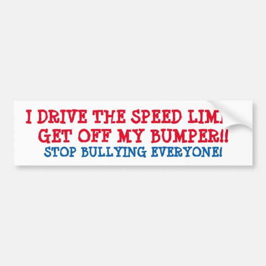 BUMPER STICKER "I DRIVE THE SPEED LIMIT" TRENDING | Zazzle.com