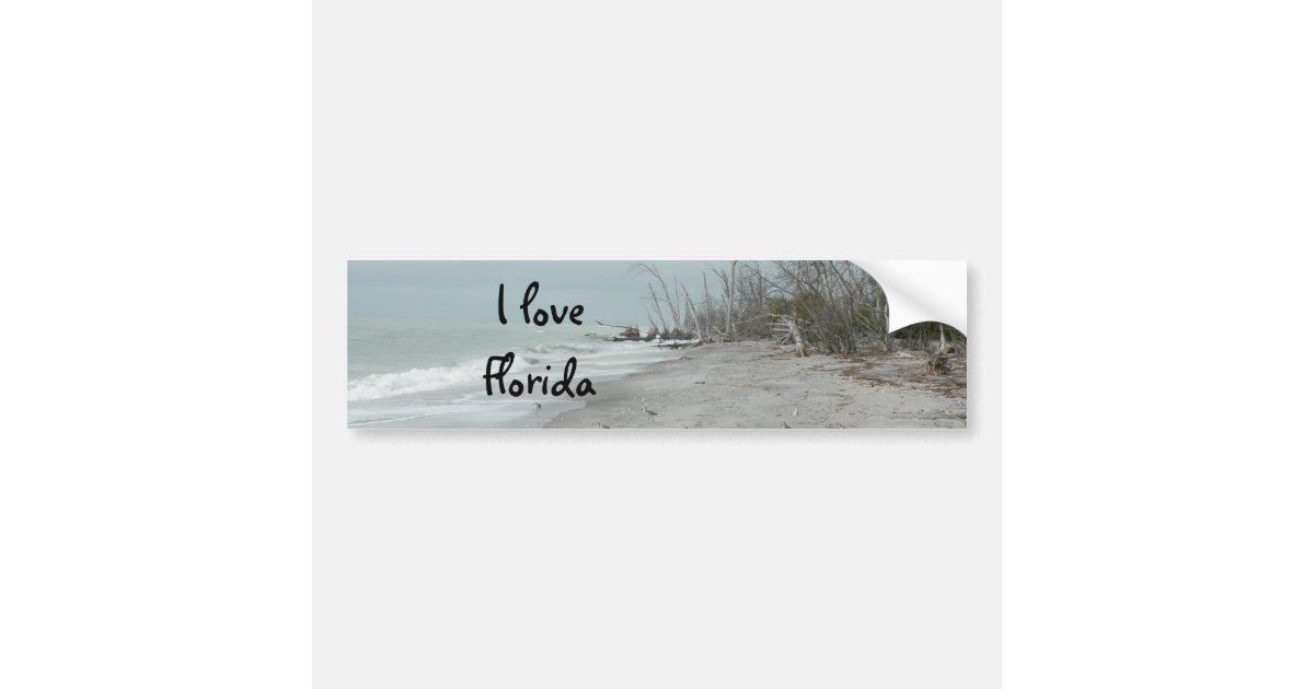 Bumper Sticker, I love Florida Bumper Sticker | Zazzle