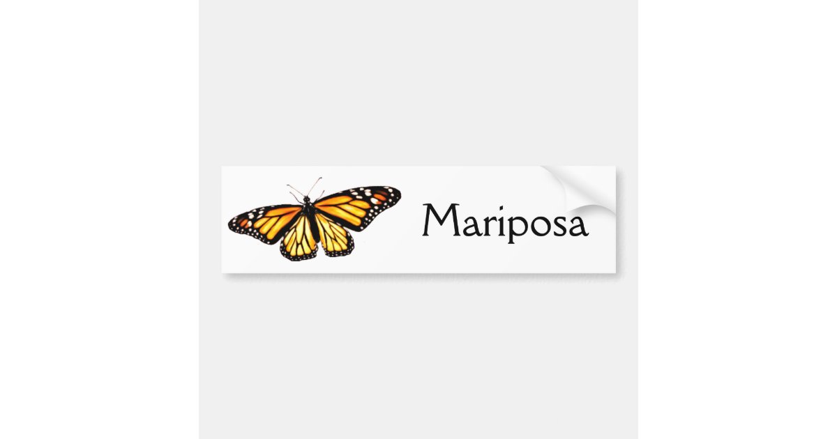 Bumper Sticker Mariposa Monarca | Zazzle