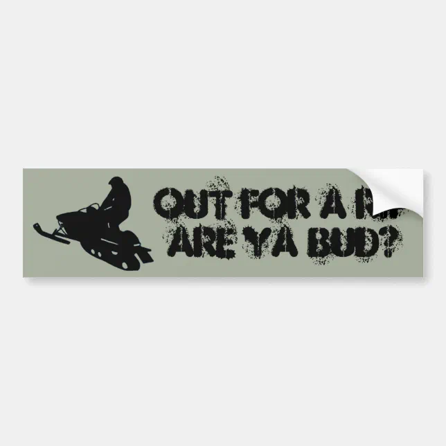 Bumper Sticker - Out for a Rip | Zazzle