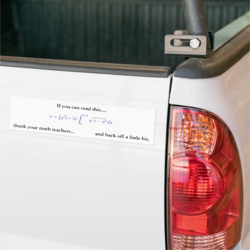 Bumper sticker - pi theme | Zazzle