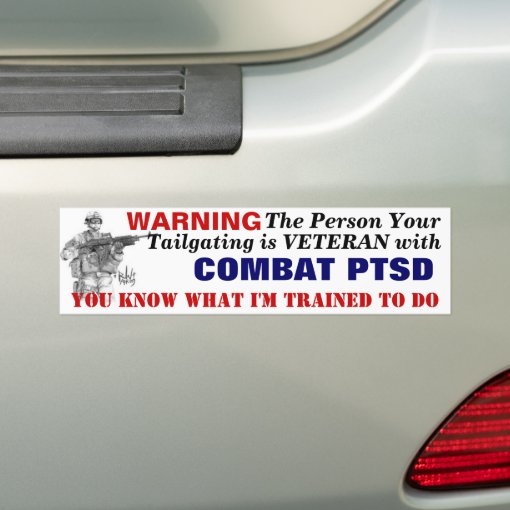 Bumper Sticker PTSD | Zazzle
