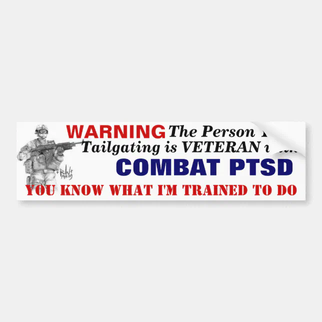 Bumper Sticker PTSD | Zazzle