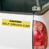 Bumper sticker to caution self driven car | Zazzle