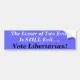 Bumper Sticker--vote Libertarian Bumper Sticker | Zazzle